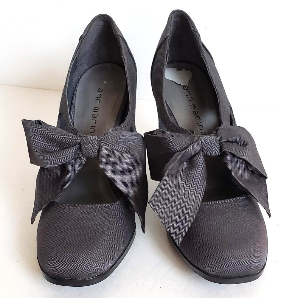 Vintage Ann Marino Bow Pumps Cutout Perforated Shoes … - Gem